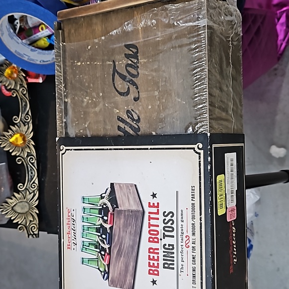 Berkshire | Games | Beer Bottle Party Game Box Rustic Wooden Toss Game ...